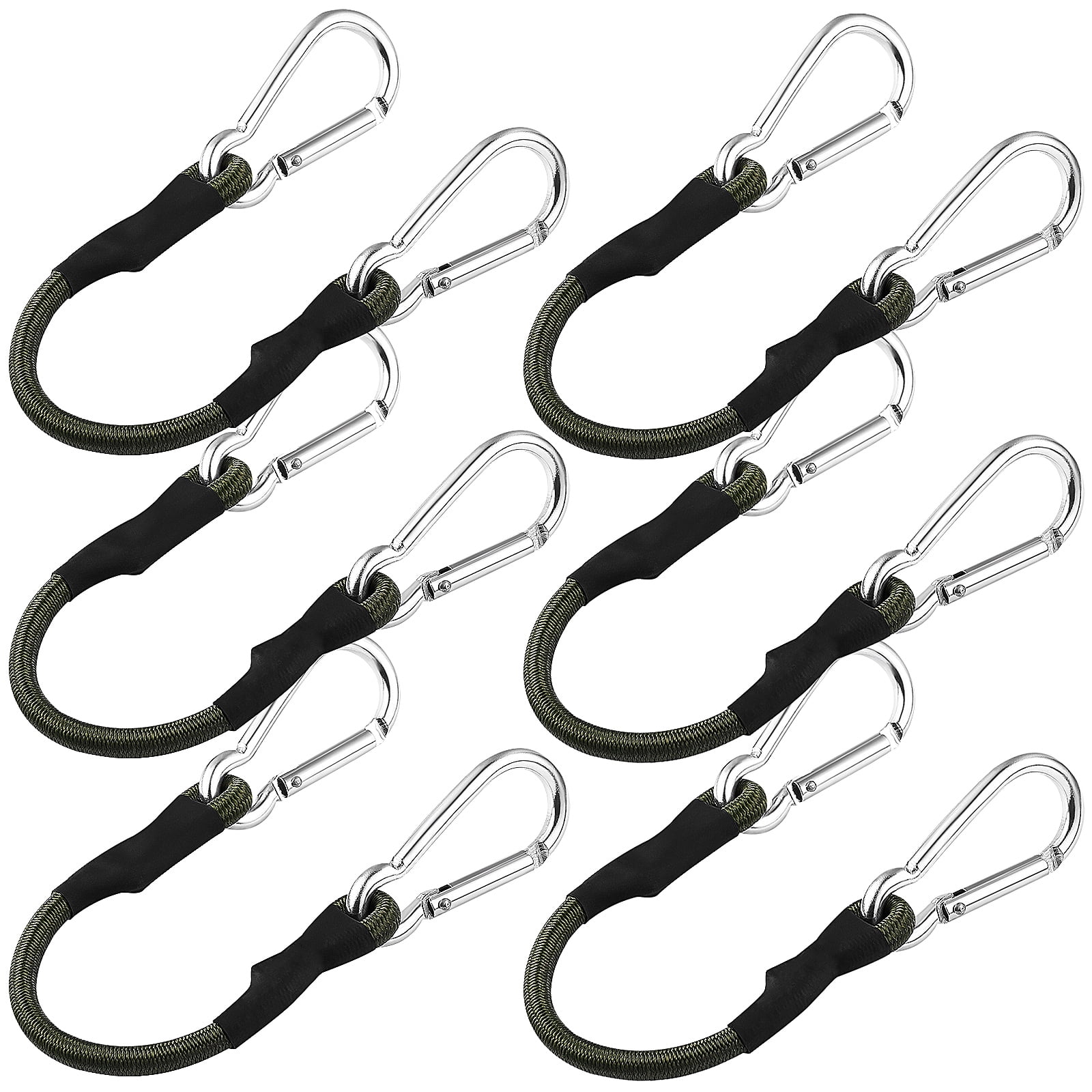 6 Pcs Bungee Cords with Hooks Elastic Luggage Ropes Tent Fixing Belts ...