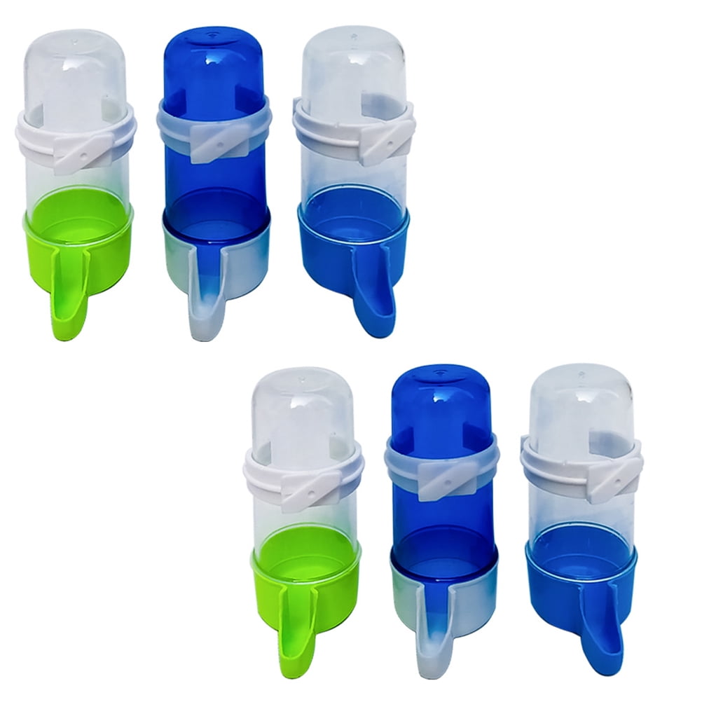 6 Pcs Cage Automatic Drinking Fountain Anti-splash Drinking Bowl 13x6 ...