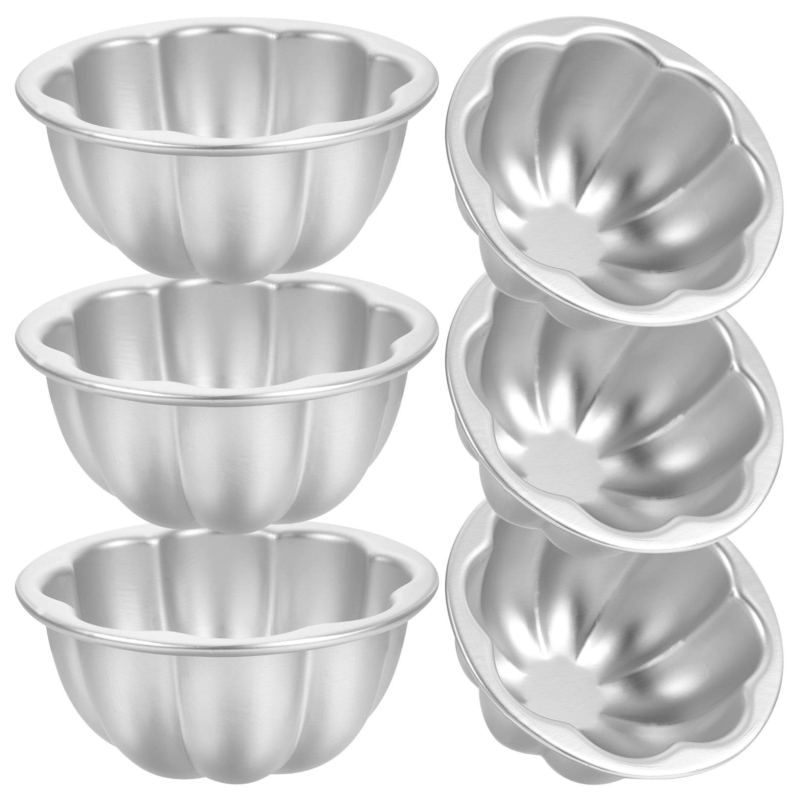 6 Pcs Cake Mold Mini Chocolate Cup Pudding Molds for Steaming Bread Pan ...