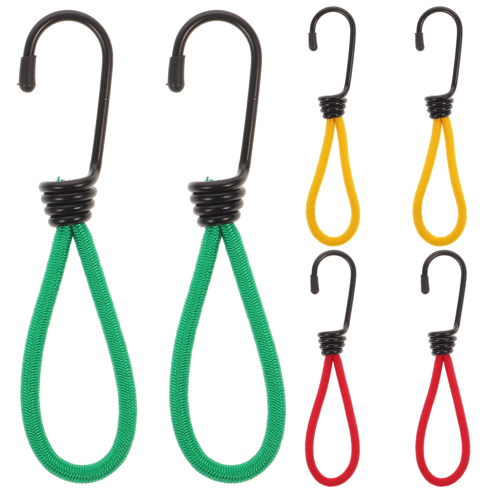 6 Pcs Camping Tent Hooks Bungee Cord Elastic Secure Bundling Rope ...