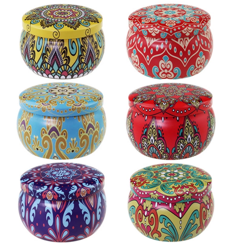 6 Pcs Candle Tin Jars DIY Candle Making kit Holder Storage case for Dry ...
