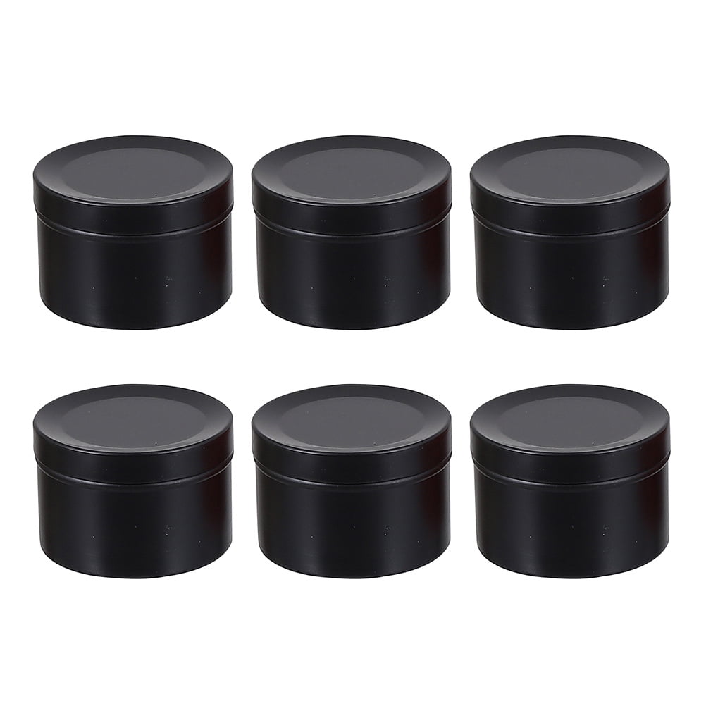 6 Pcs Candles Candle Jar Essential Oil Container 5X5X3.5CM Black ...