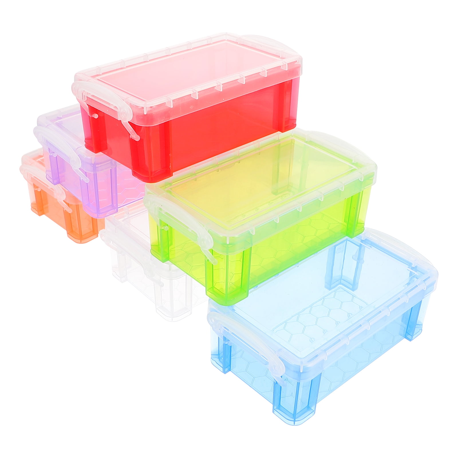 6 Pcs Candy Color Storage Boxes Stackable Space-saving Easy-to-use ...