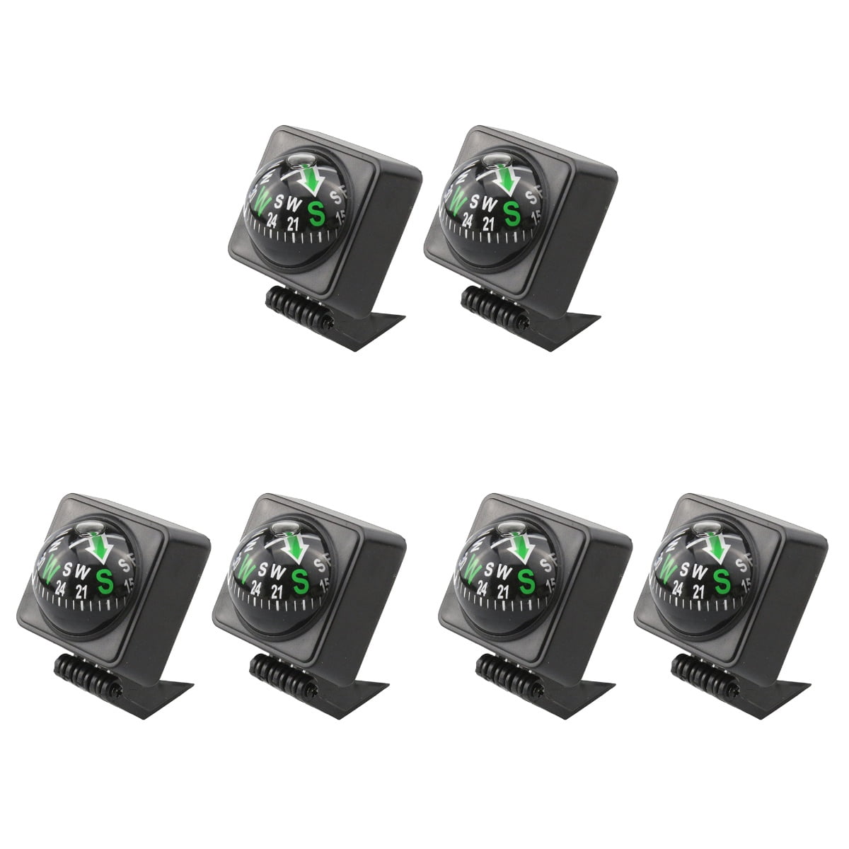 6 Pcs Car Guide Ball Compass Dash Mount Vehicle Navigation Digital Marine Tool Black
