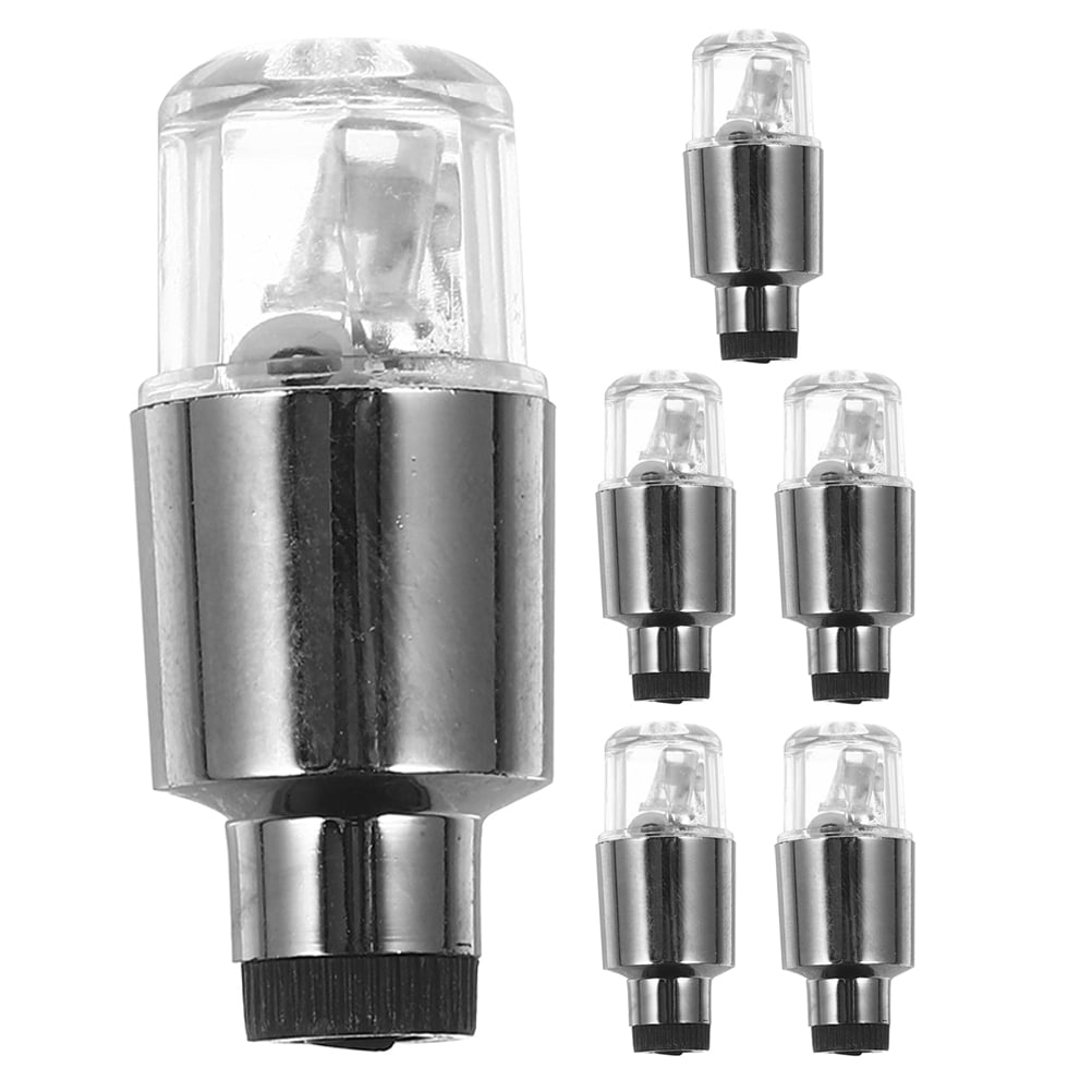 WHAMVOX LED Tire Valve Stem Caps Light Up Silver Aluminum Alloy for Car ...
