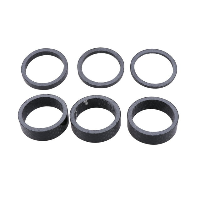 6 Pcs Carbon Headset Spacer Bicycle Stem Riser Carbon Fiber Stem Spacer ...