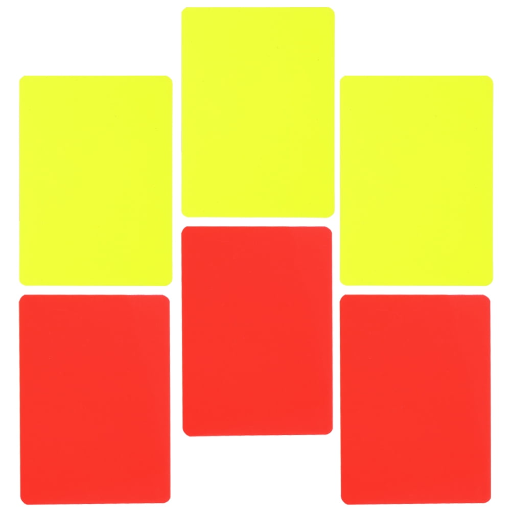 6 Pcs Cards Red Yellow For Soccer Standard Referee Wallet Match ...
