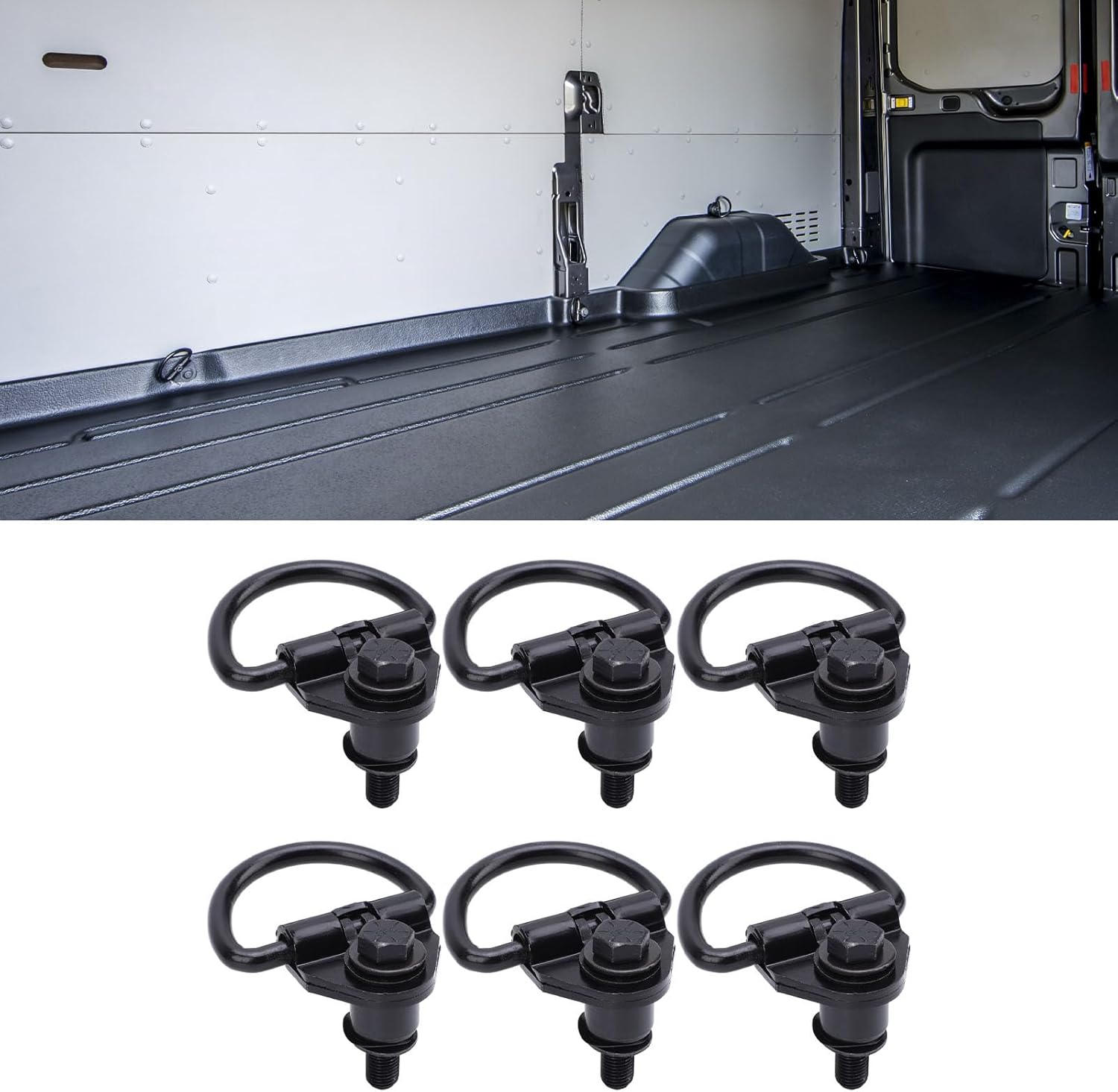 6 Pcs Cargo D Rings Tie Down Anchors Hooks, Trailers Hook Cargo Bolt on ...