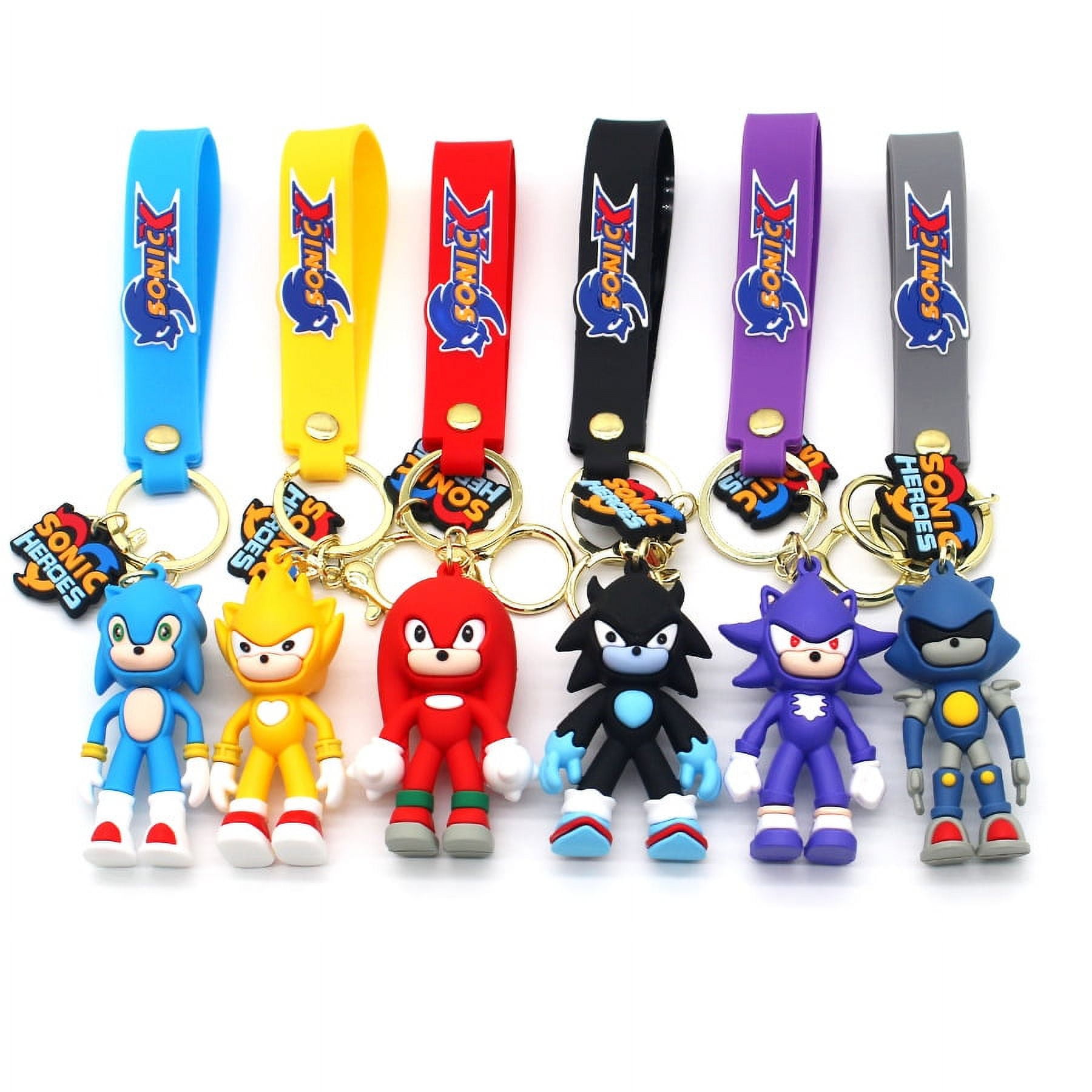 6 Pcs Cartoon Hedgehog Figures Keychains Set for Birthday Party Favors ...