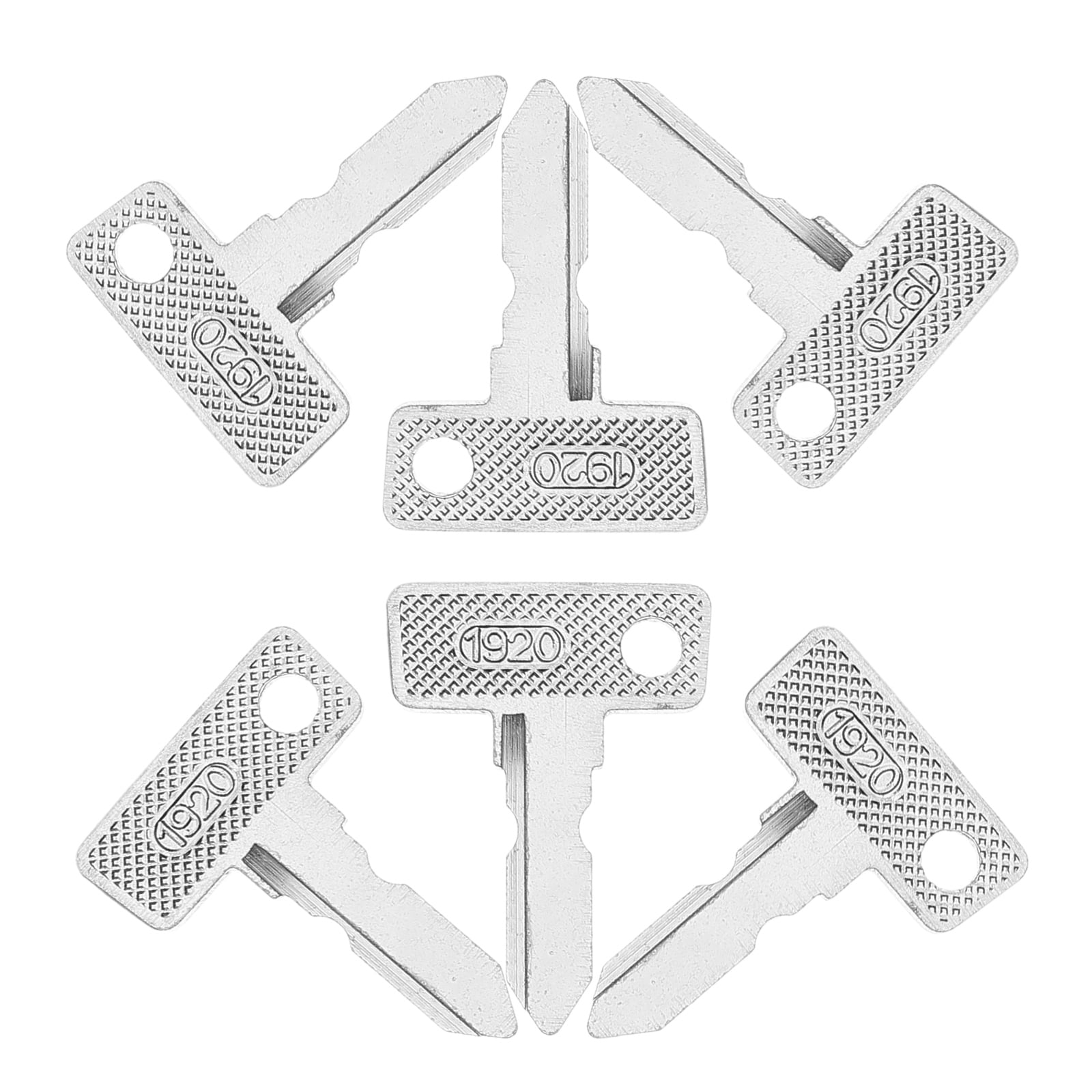 6 Pcs Carts Golf Cart Keys 3.80X2.60X0.30CM Silver - Walmart.com