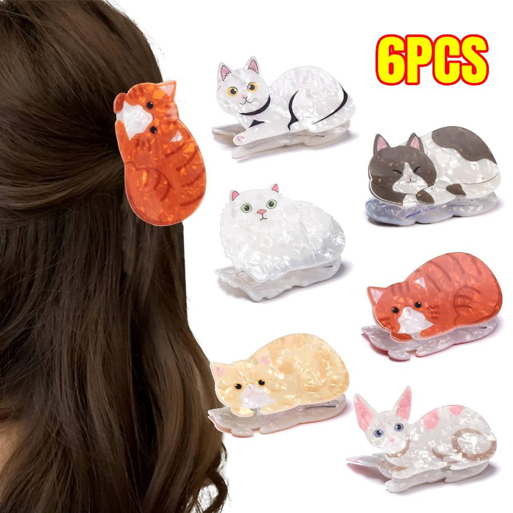 6 Pcs Cat Hair Clips, Cute Small Claw Clips for Short Long Hair ...