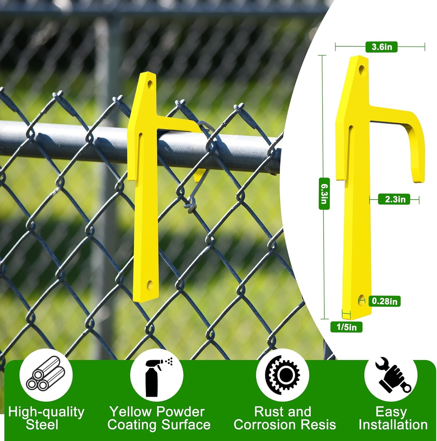6 Pcs Chain Link Fence Banana Clip, Metal Fabric Stretcher for Wire ...