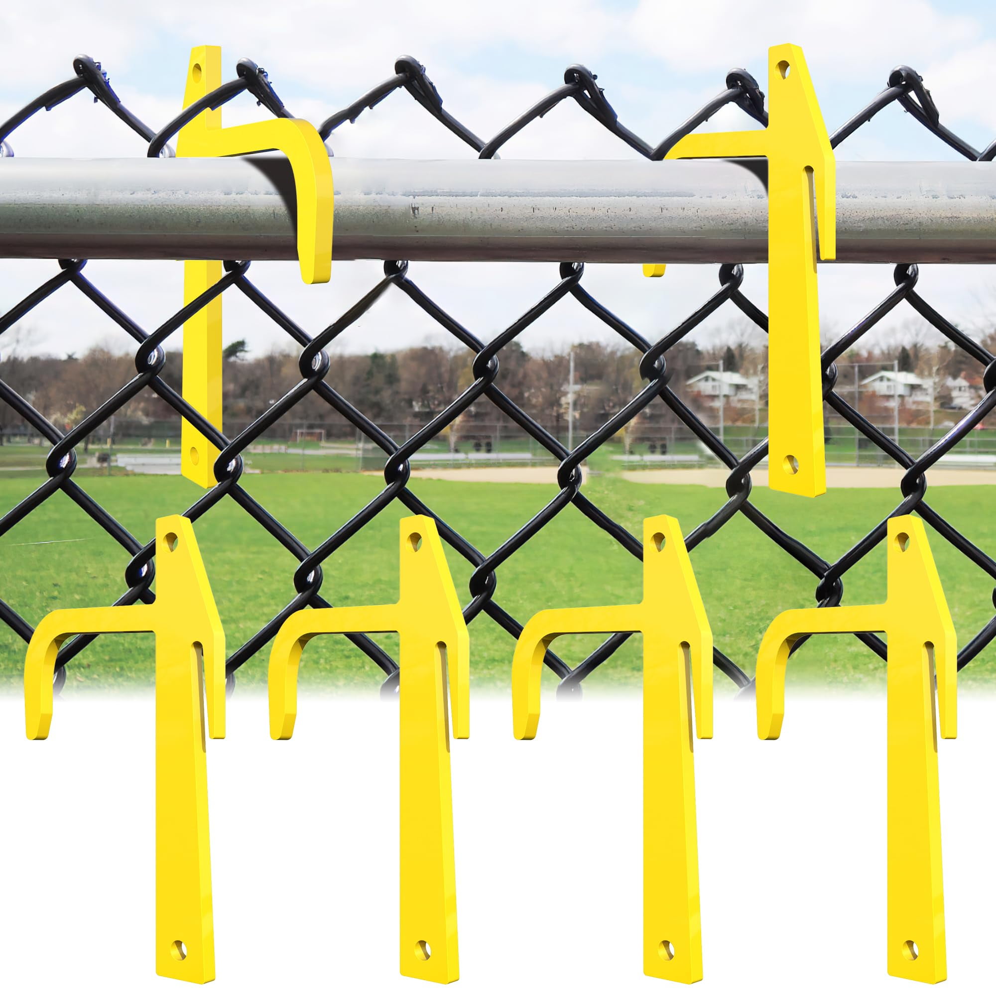 6 Pcs Chain Link Fence Banana Clip, Metal Fence Fabric Stretcher, Top ...
