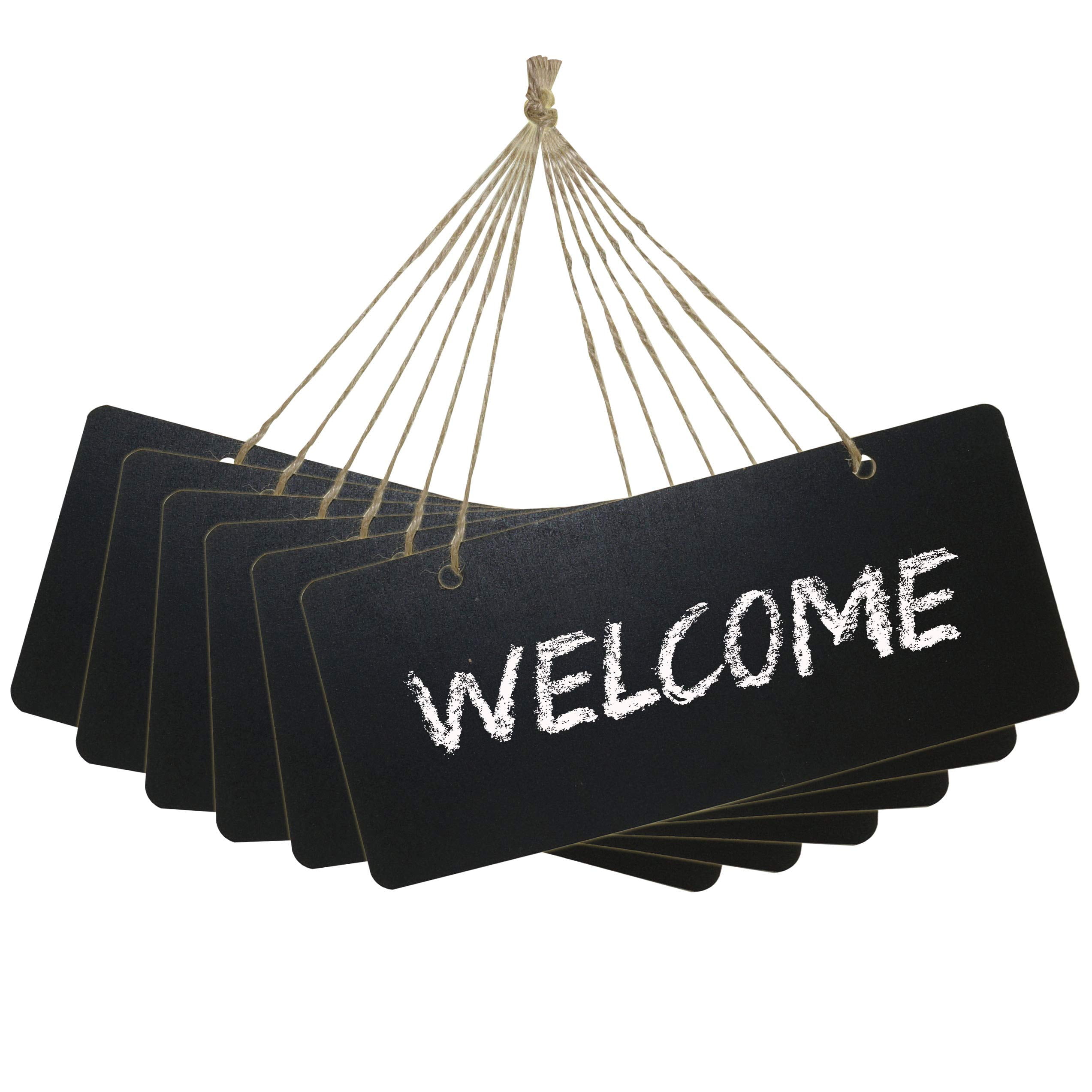 IFAMIO 6 Pcs Wooden Chalkboard Hanging Signs, Erasable, Rustic ...