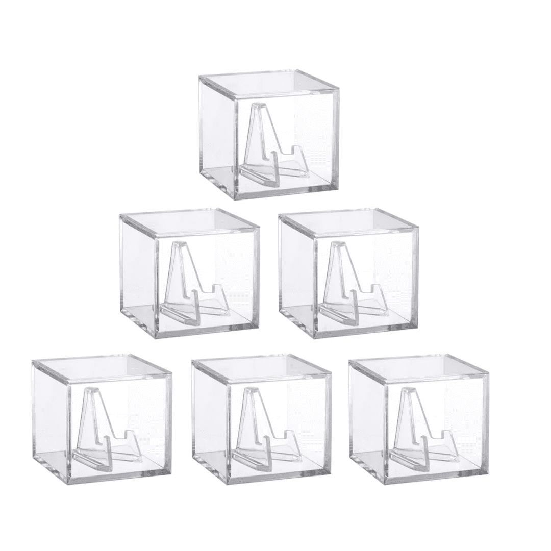 6 Pcs Championship Ring Display Case, 2.1" Clear Tournament ...