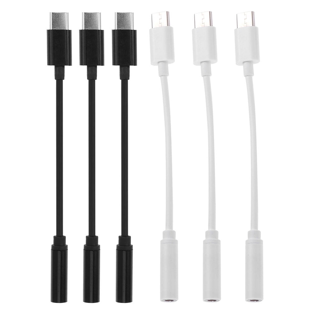 Raindrops 6Pcs Type-C to 3.5mm Audio Adapter for Earphone Use Durable ...