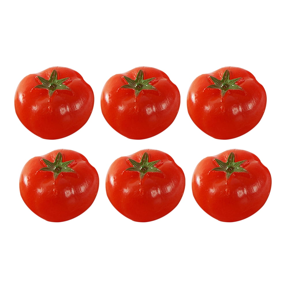 WORGEOUS Fake Tomatoes Mini Artificial Tomatoes Red PVC 6pcs - Walmart.com