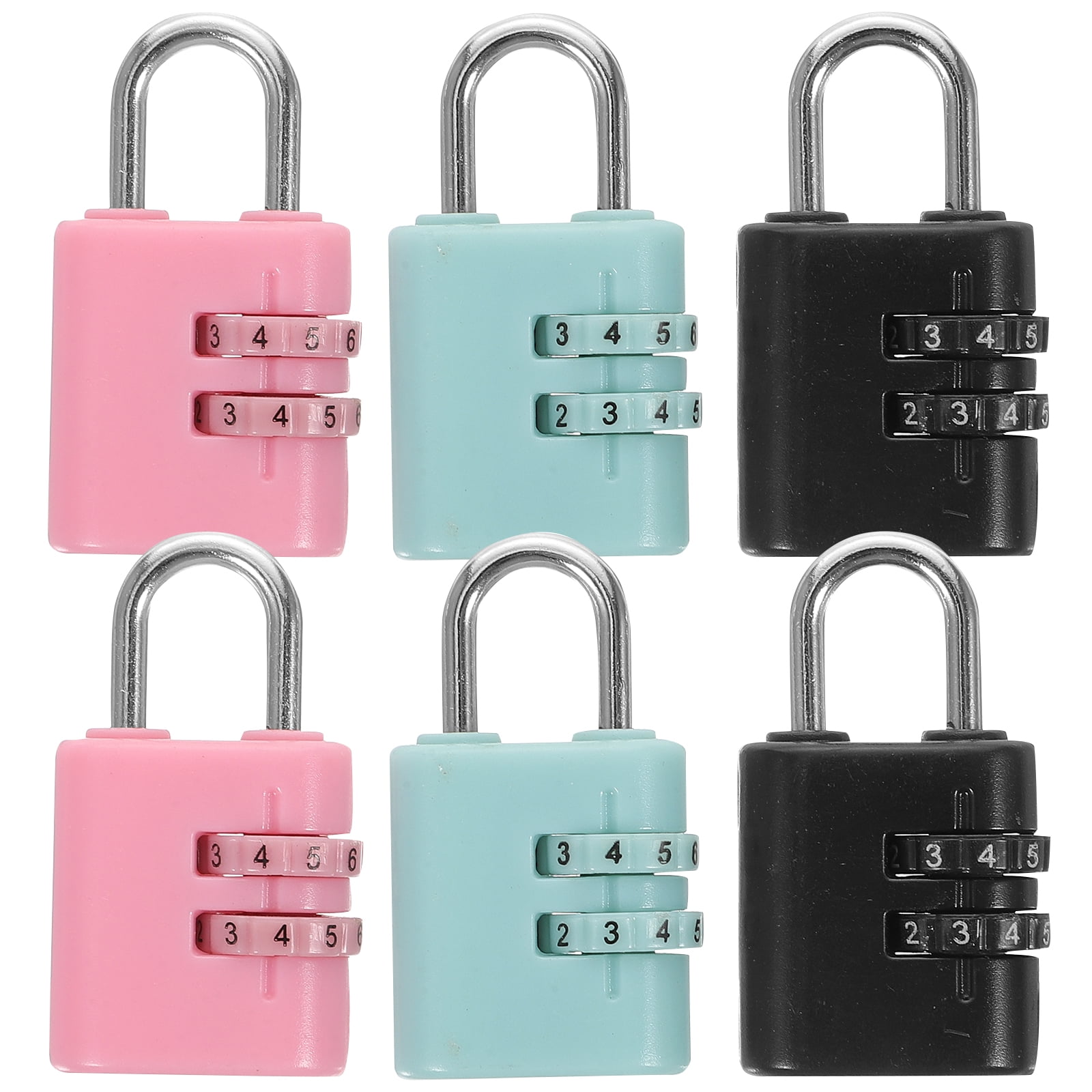 6 Pcs Child Combination Lock Padlock Handbags Outdoor Multifunction ...