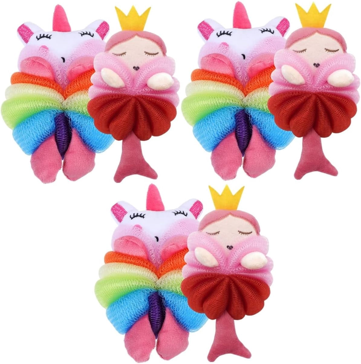 6 Pcs Children's Bath Ball Body Scruber Bath Sponges for Shower ...