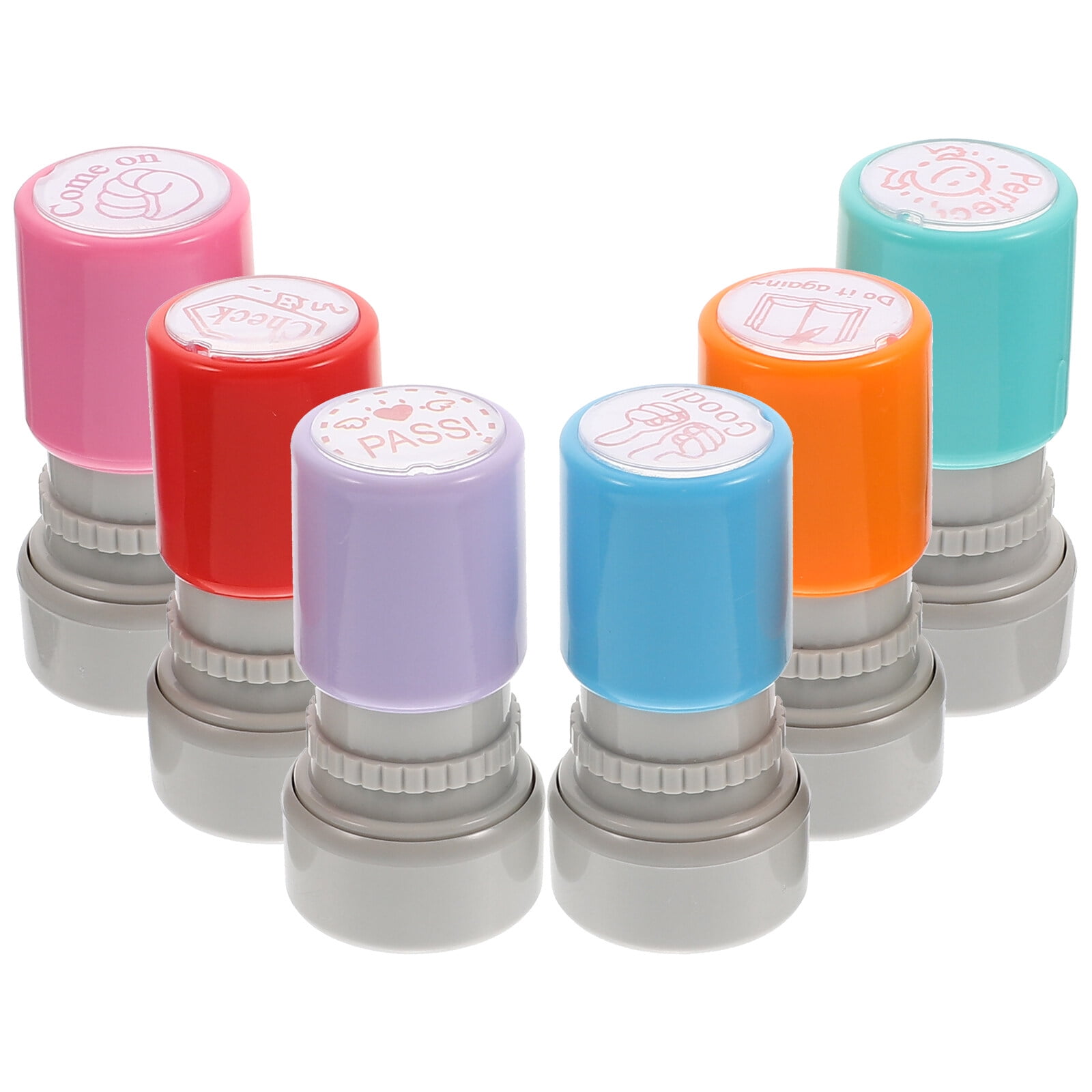 6 Pcs Children's Cartoon Chapter Gifts Teacher Stampers Picture Plastic ...