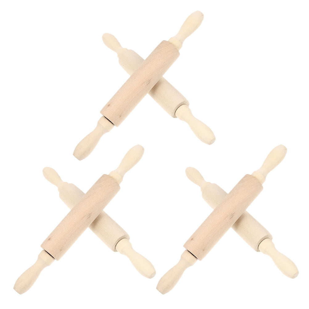REOFLYUP Wood Rolling Pin Toy For Kids 6Pcs 7.9In - Walmart.com