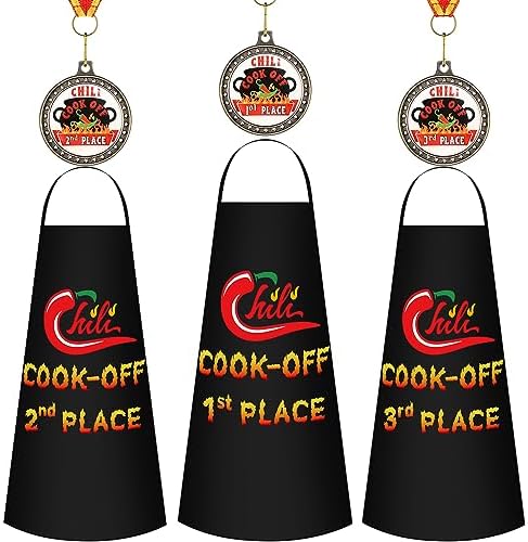 6 Pcs Chili Cook off Prizes Cooking Chili Apron Award Medals 1st 2nd ...