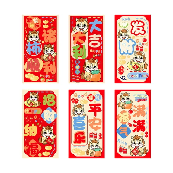 6 Pcs Chinese New Year Red Envelopes for Your Happy New Year 2026 ...