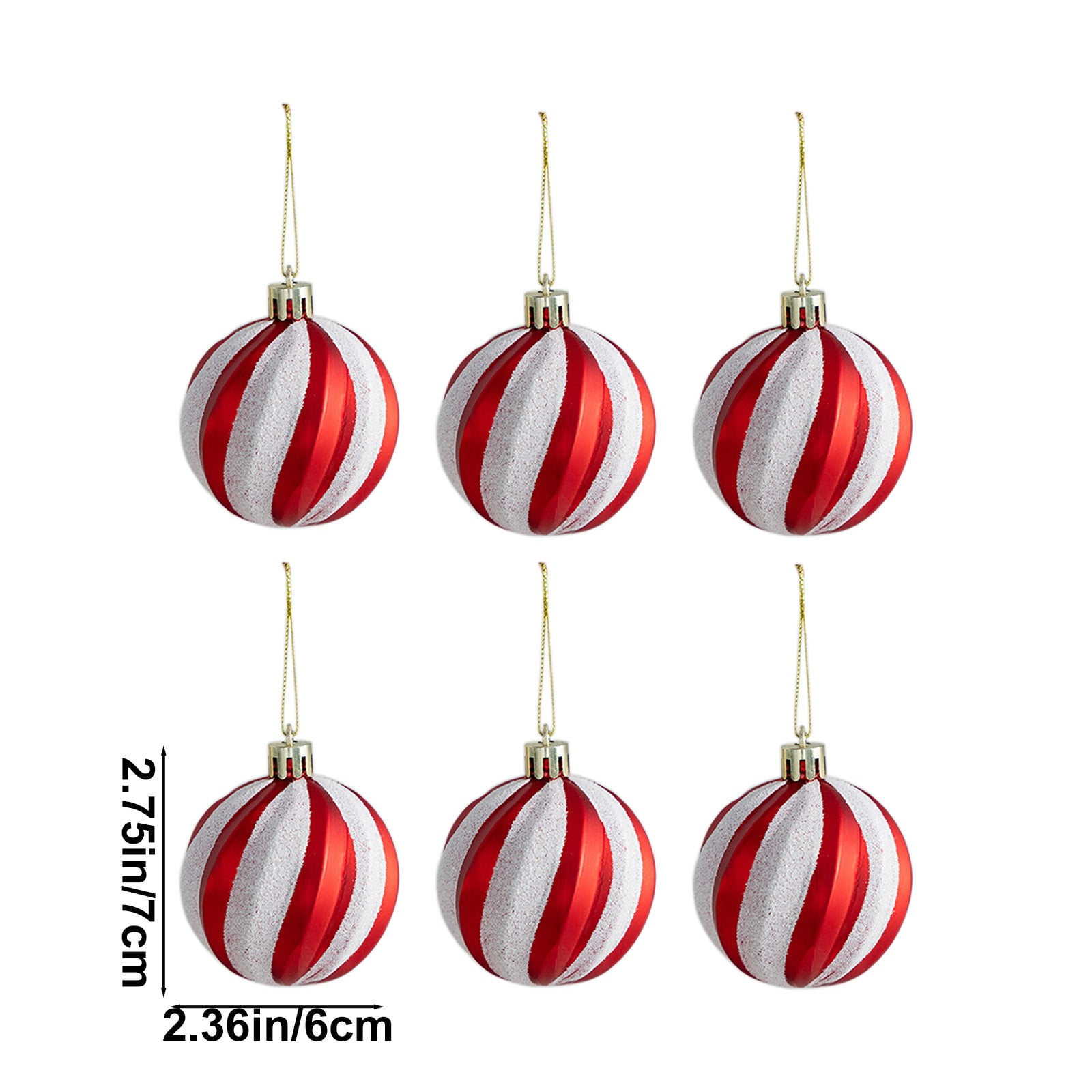 6 Pcs Christmas Balls Ornament Christmas Tree Decoration, Beautiful ...