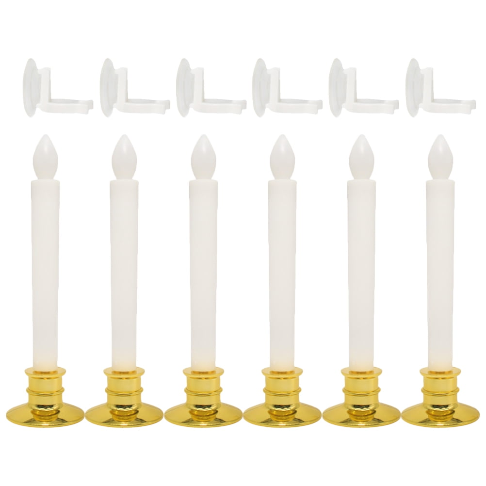 6 Pcs Christmas Candle Lights Tealight for Theme Party Flameless ...