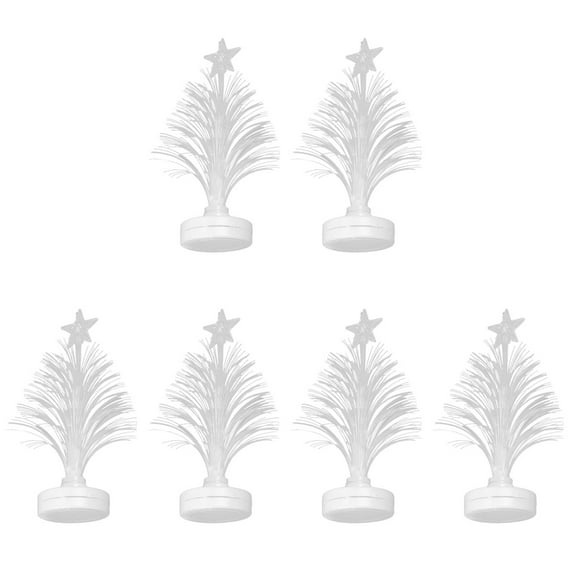 6 Pcs Christmas Tree Fiber Optic Lamp Home Decoration House Decorations ...