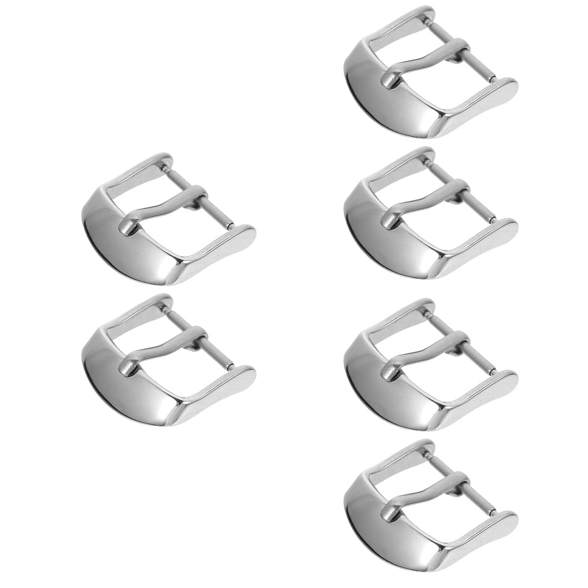 6 Pcs Clasp Watches Watch Buckles Matte Silver Watch Band Watch ...
