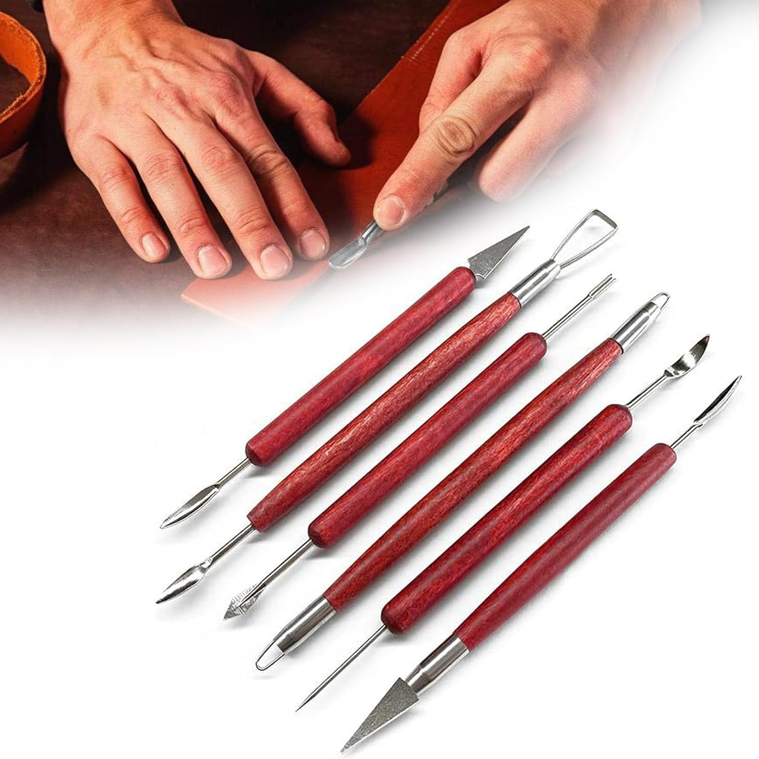 6 Pcs Clay Sculpting Modelling Tools,Pottery Air Dry Clay Tool Sculpting Set,Double-Ended ...