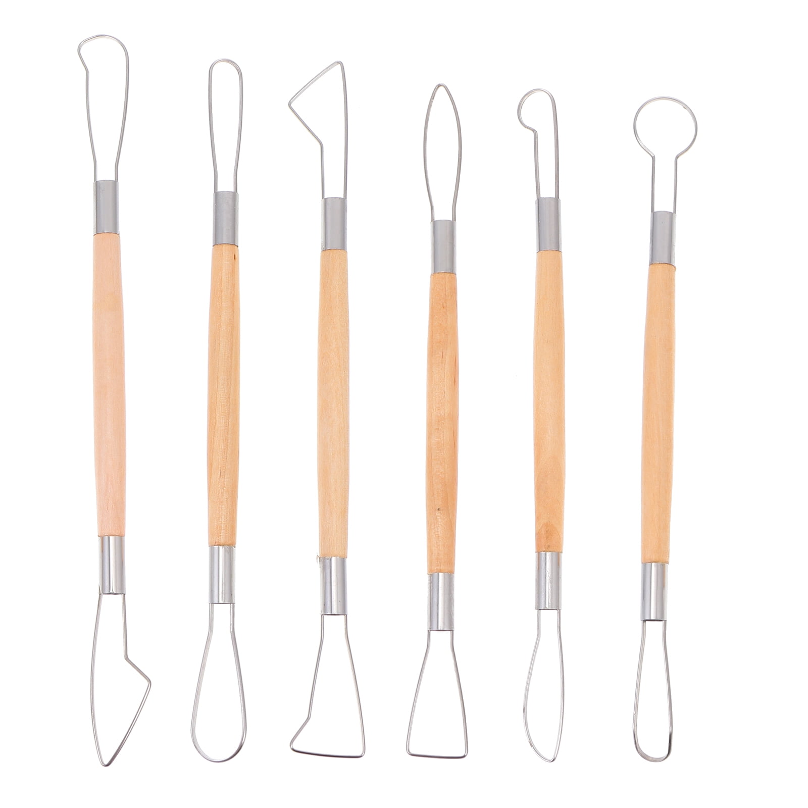 6 Pcs Clay Sculpting Tools Kit Air Dry Polymer Cutters Child Brown ...