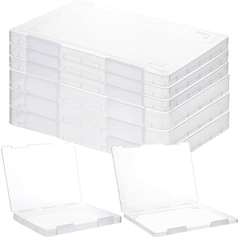 6 Pcs Clear A4 File Portable Project Case, Plastic Storage for 8.5" x ...