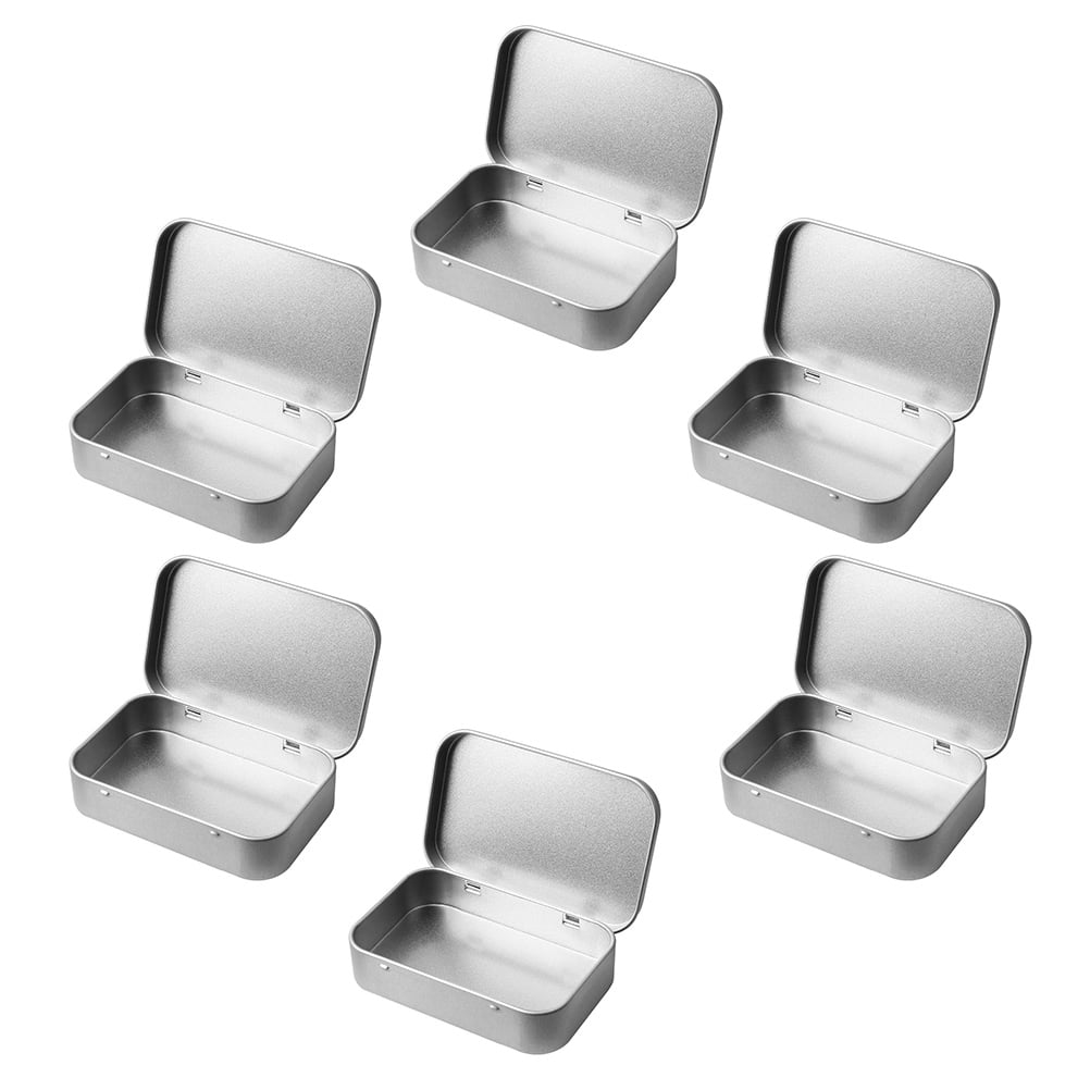 6Pcs Rectangular Spice Case Tinplate Sample Boxes for Small Objects ...