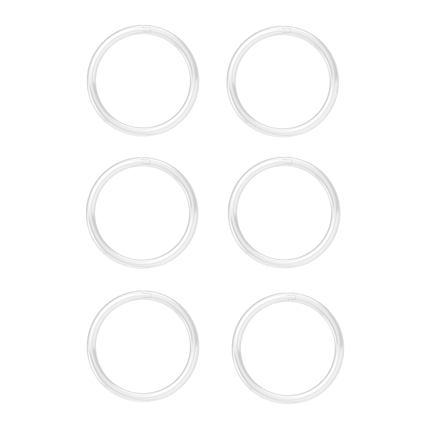 6 Pcs Clear Nose Rings, 18G Bioflex Septum Rings, Clear Piercing ...
