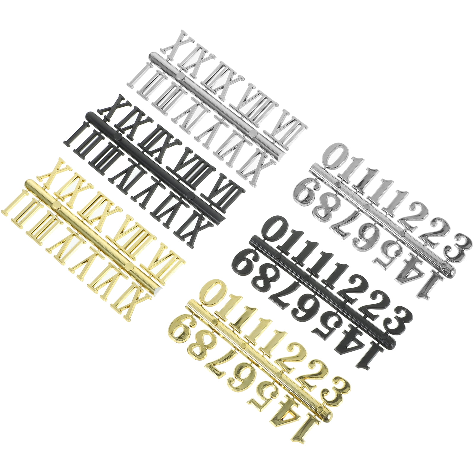 6 Pcs Clock Roman Number Numeral Digital Wall Large Display Numbers ...