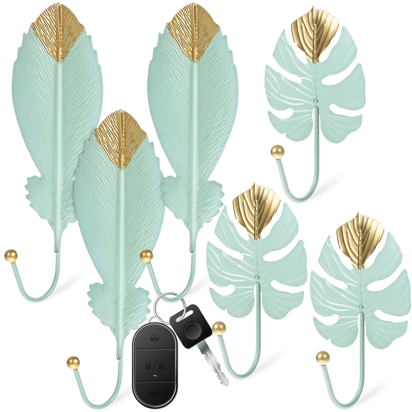 6 Pcs Clothes Hook Plant Decor Wall Hangers Decor for Kitchen Bedrooms ...