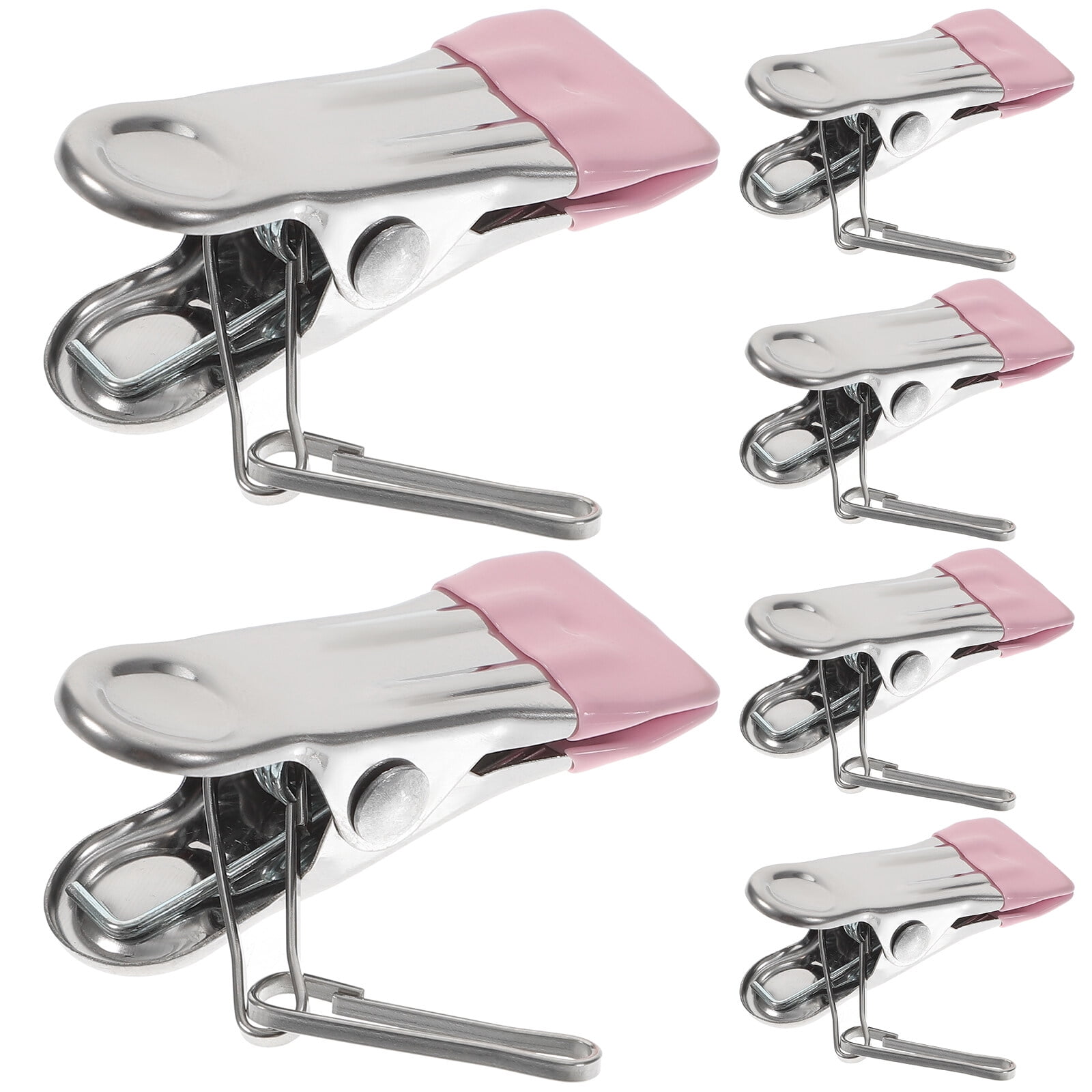 ifundom Pink Stainless Steel Clothes Pins for Laundry and Drying 6Pcs ...