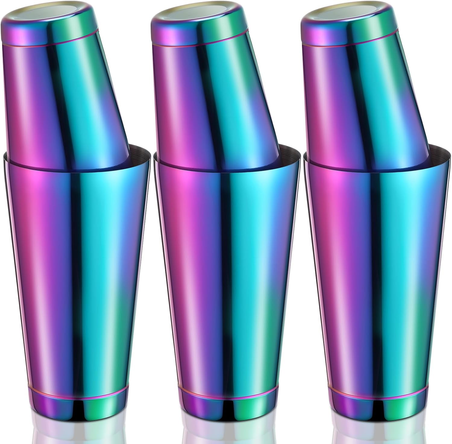 6 Pcs Cocktail Shakers Professional Bar Shaker Boston Set Stainless ...