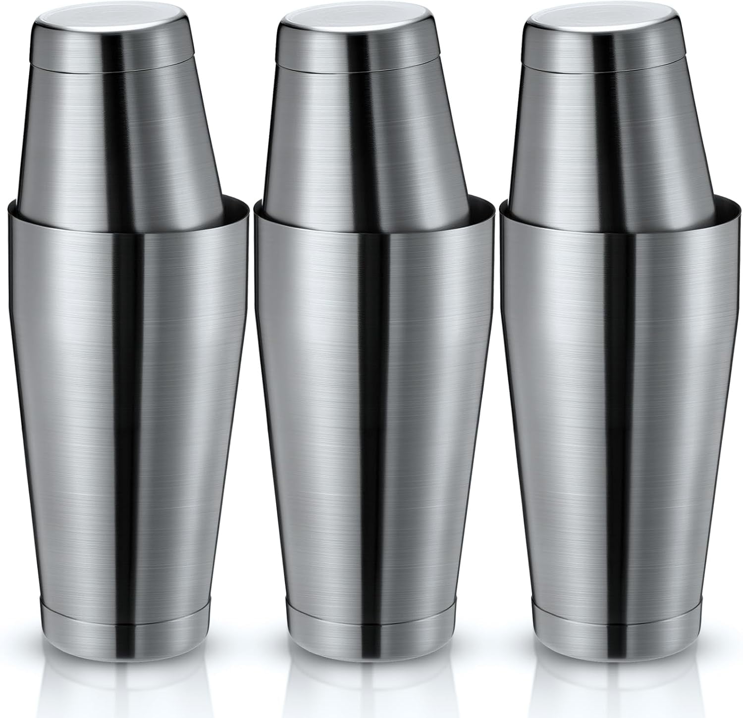 6 Pcs Cocktail Shakers Professional Bar Shaker Boston Set Stainless ...