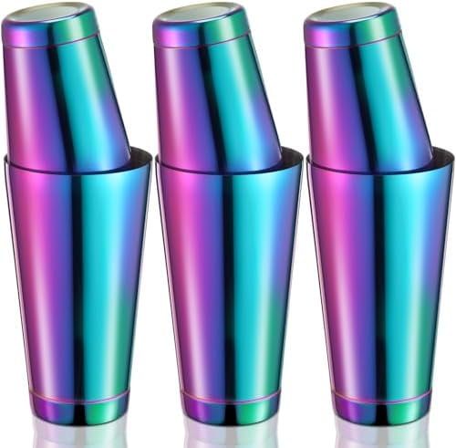 6 Pcs Cocktail Shakers Professional Bar Shaker Boston Set Stainless ...