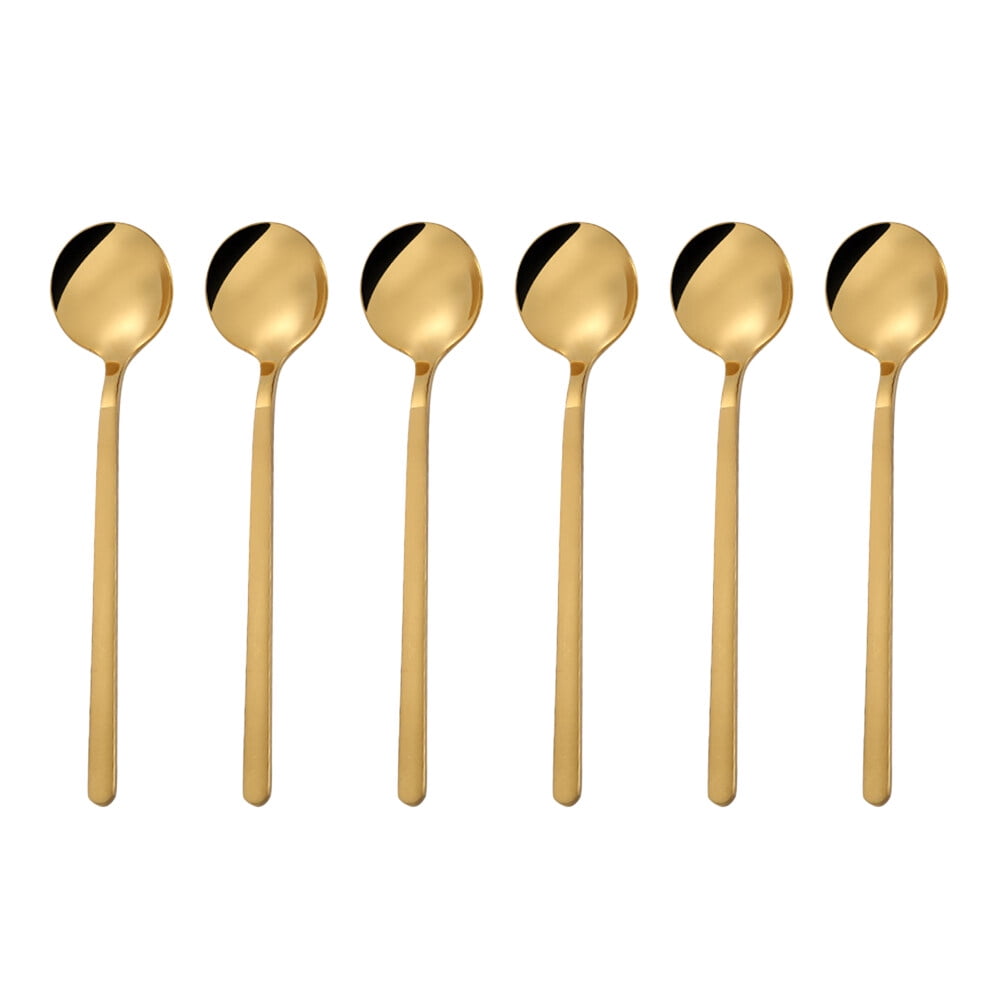 6 Pcs Coffee Spoon Cucharas Para Postres Stainless Steel Set - Walmart.com