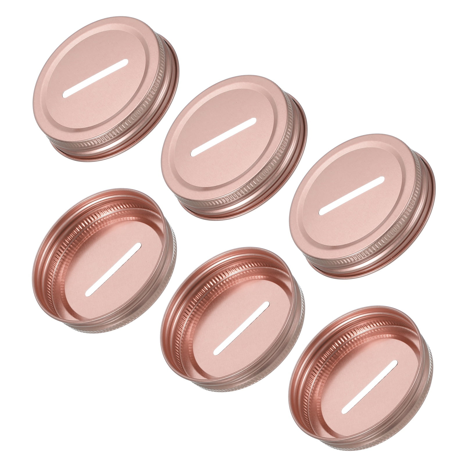 6 Pcs Coin Slot Bank Lid, Tinplate Coin Mason Canning Jars Money Saving ...