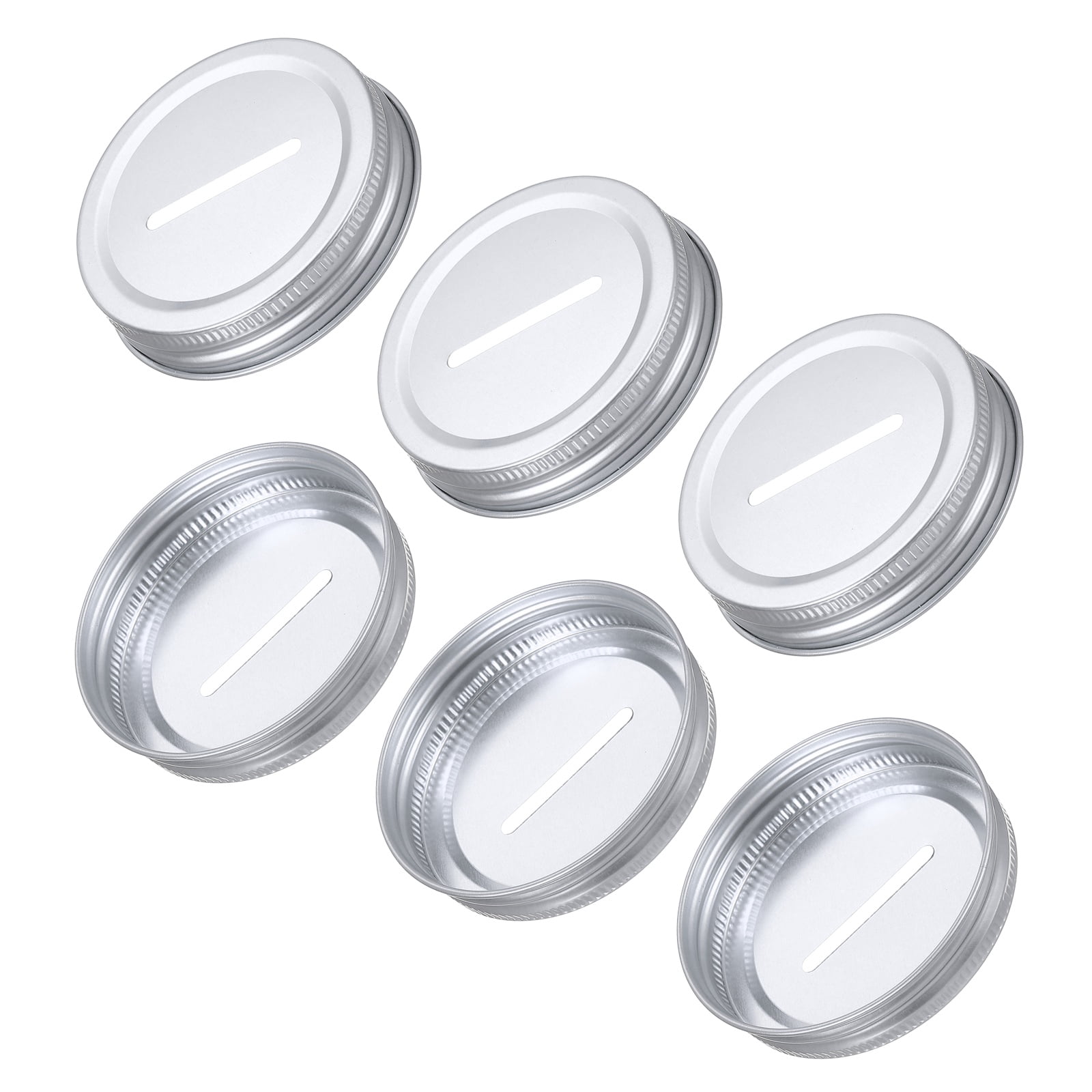 6 Pcs Coin Slot Bank Lid, Tinplate Coin Mason Canning Jars Money Saving ...