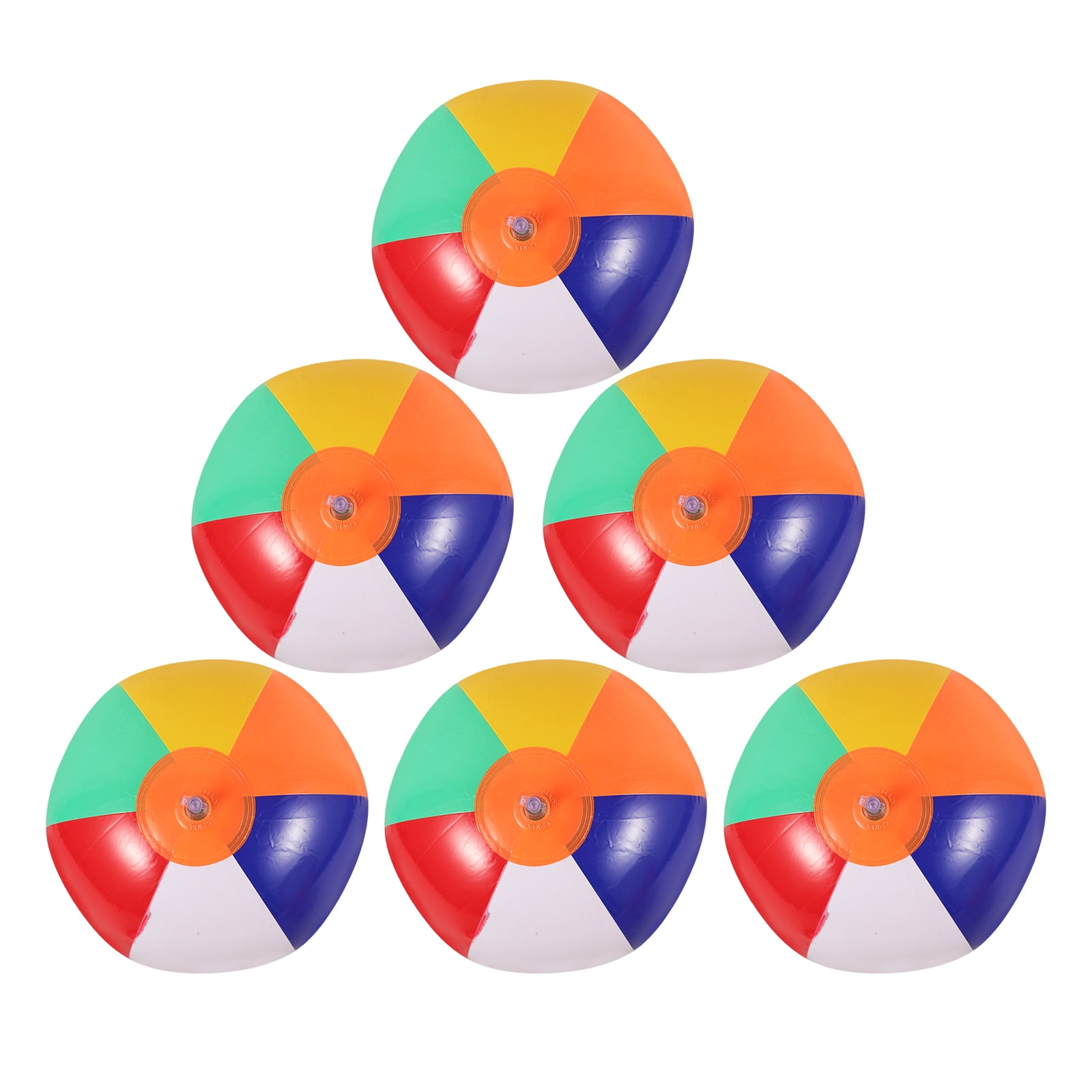 6 Pcs Colorful Inflatable Ball Beach Ball Pool Toys for Kids Children ...