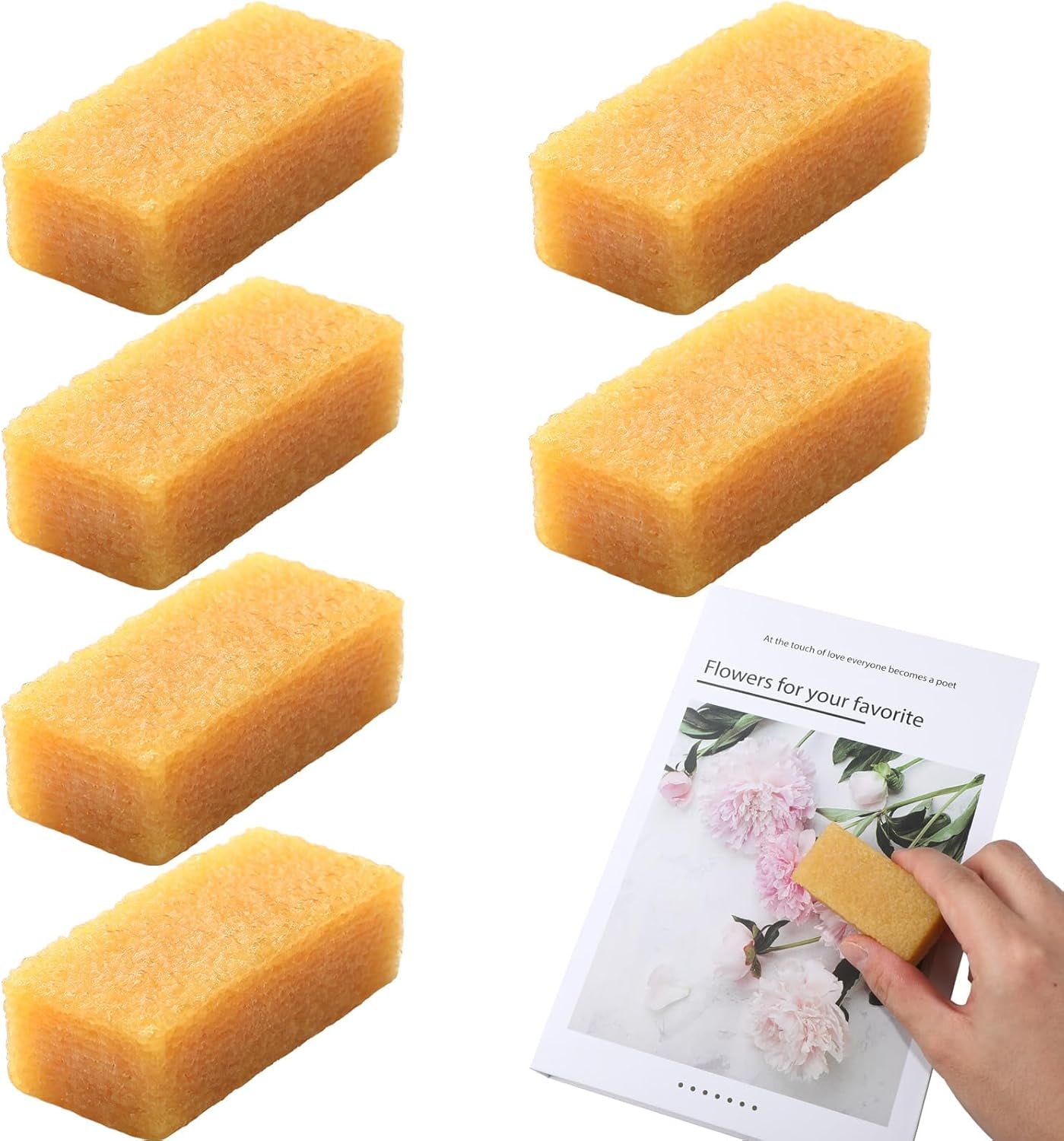 6 Pcs Comic Book Dry Cleaning Natural Rubber Book Cover Eraser Tool ...