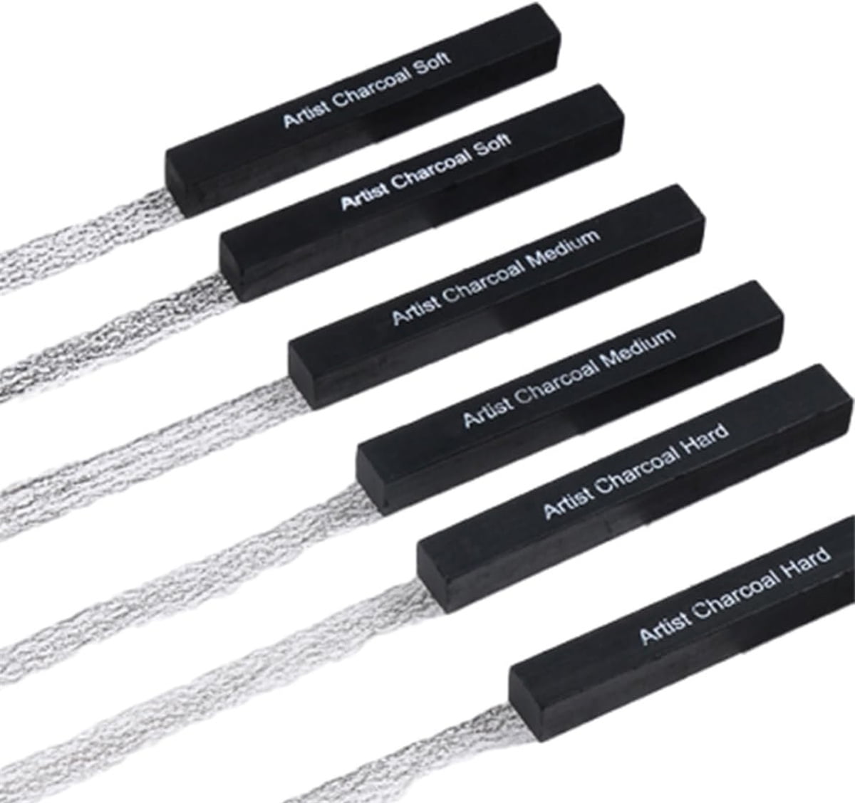 6 Pcs Compressed Charcoal Sticks Set,Artist Charcoal Sticks,Art ...