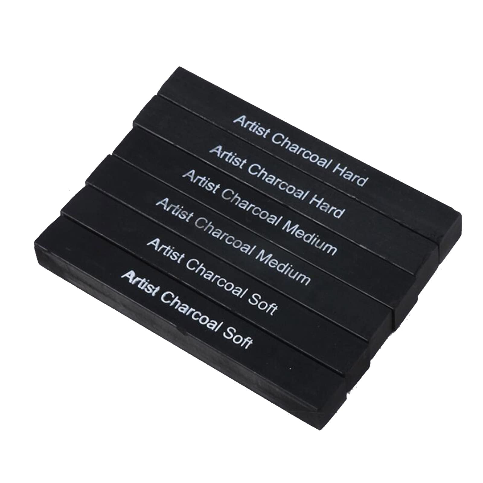 6 Pcs Compressed Charcoal Sticks Set for Drawing Sketching Shading ...