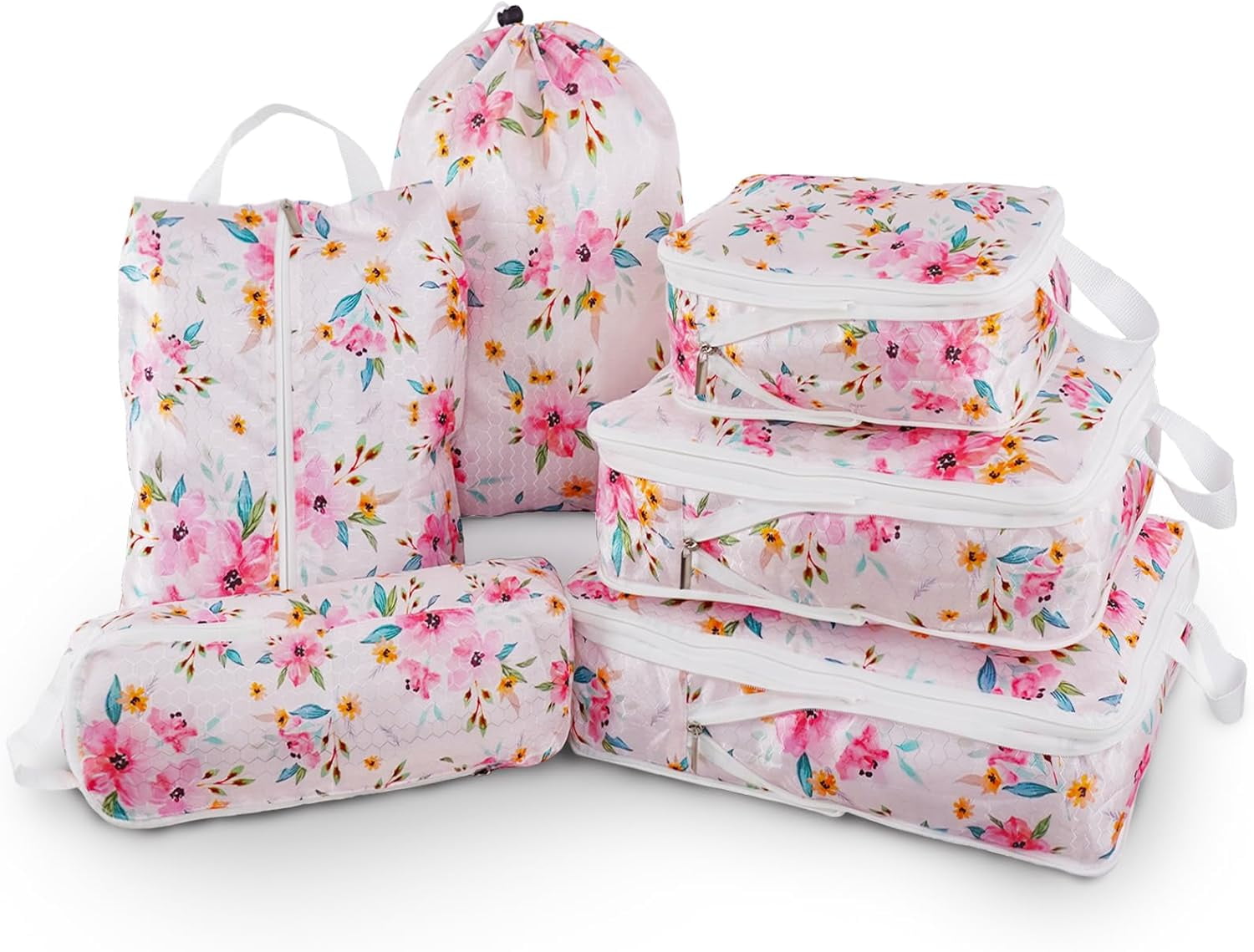 6 Pcs Compression Packing Cubes Travel for Suitcases, Luggage Organizer ...